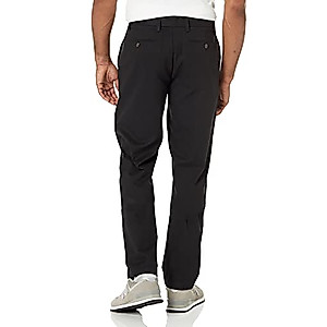 Amazon Essentials Men's Straight-Fit Wrinkle-Resistant Flat-Front Chino Pant, Black, 29W x 32L