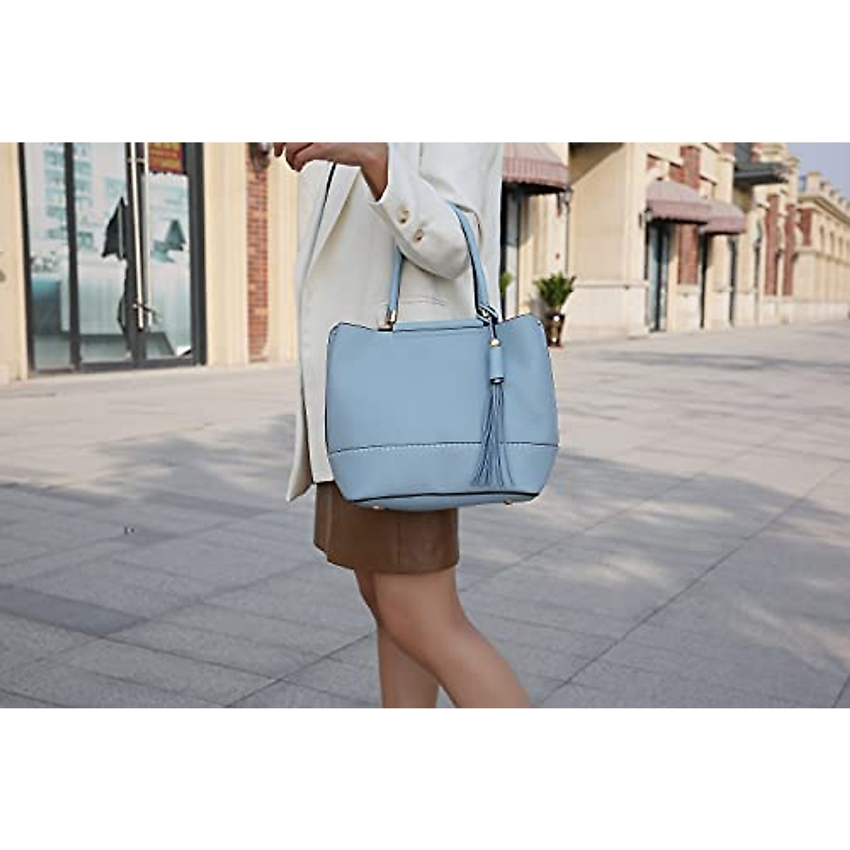 MKF Purses and handbags, Satchel bag Luxury Vegan Leather, Handbag for women, Crossbody purse Top handle Beige