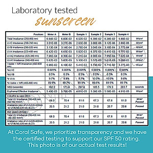 Reef Safe Sunscreen SPF 50 Facestick - Biodegradable, Hawaii & Mexico Approve, Zinc, Vitamin E, Oxybenzone & Octinoxate Free, Water Resistant, Natural Ingredients, Made in USA by Coral Safe