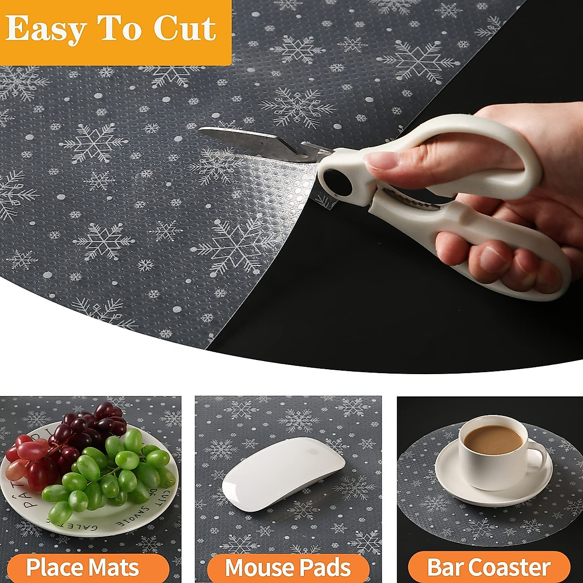 XGOLD Non-Adhesive Non-Slip EVA Shelf Liner Refrigerator Liners Kitchen Cabinet Liner Drawer Mats Clear Liner for Shelves,Cupboard,Closet,Pantry,Table Waterproof Oilproof Washable（17.7 x 118 inch）