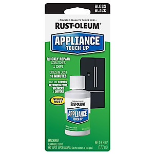 Rust-Oleum Paint 213174 .6-Ounce Specialty Brush Bottle Appliance Touch Up, Black, 0.6 Ounce
