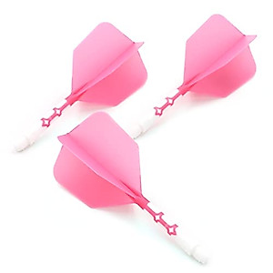 CUESOUL ROST T19 Integrated Dart Shaft and Flights 28mm Pink Big Wing Shape-Say Goodbye to Falling Dart Flight