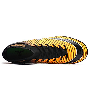 MDPCX Unisex Competitive Football Shoes Indoor and Outdoor Football Shoes Lawn Mundial Team Non-Slip Running Shoes Sports Lightweight Breathable Non-Slip Shock-Absorbing Shoes.