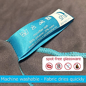 WineBuff Pro Microfiber Polishing Towel | Perfect for Wine Glasses, Kitchenware and More | Leaves Glass and Stainless Steel Spotless, 3 Pack