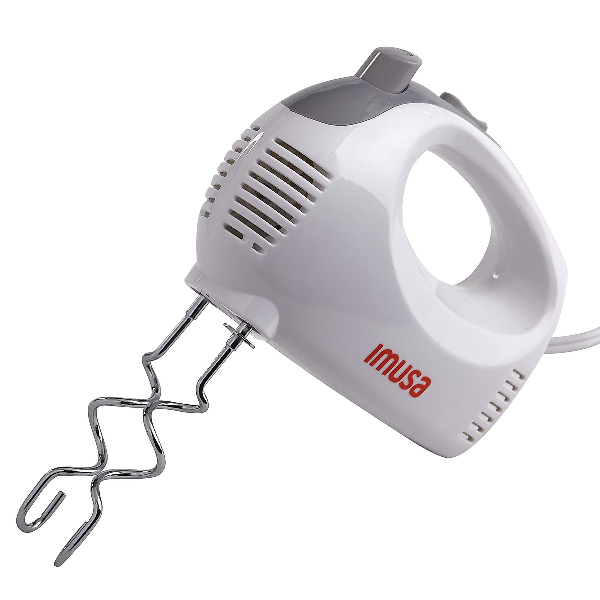 IMUSA USA Hand Mixer with Case 5-Speed ,White, Small