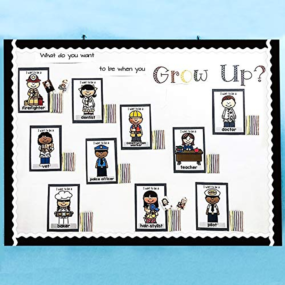 Black Bulletin Board Borders for Classroom Decoration Scalloped 36ft