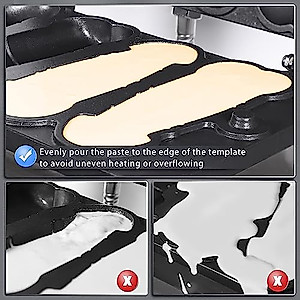 PYY Strange Shape Waffle Iron Commercial Waffle Ovens Non-stick Electric Chaffle Maker for Bachelorette Party Favor