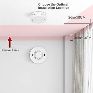 Smoke and Carbon Monoxide Detector Combo with 10 Year Battery, (Not Hardwired) Dual Sensor Smoke CO Combo Alarm with Silence Function, UL 217 & UL 2034 Standards, 2 Pack