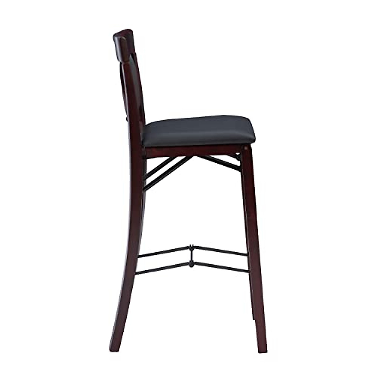 Linon Triena X Back Folding Bar Stool, Brown