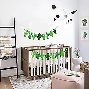 Yaaaaasss! Fiesta Banner Cacti Garlands Green Felt Mexican Themed Party Decoration Llama Birthday Party Baby Shower Supplies