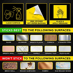 (Set of 2) No Smoking/Vaping Sign - 10" x 7" 4 Mil Vinyl - Laminated for Ultimate Protection & Durability - Self Adhesive Decal - UV Protected & Weatherproof - Heavy Duty
