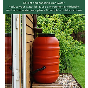 EarthMinded DIY Rain Barrel Diverter and Parts Kit - Water Collection System To Convert Containers into Rain Barrels - Catch Rain Water for Outdoor Chores - RBK-0001