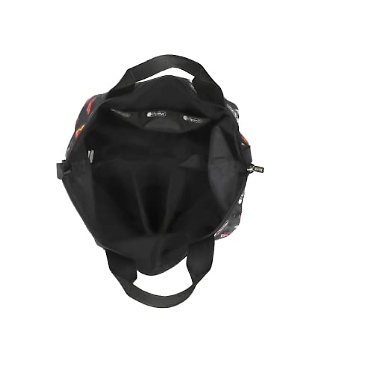 LeSportsac Stay True Deluxe Easy Carry Tote Crossbody + Top Handle Handbag, Style 4360/Color E481, Empowering Pop Art Style Words w Tie-Dye Effect: Be You, Stay True, Shine, Self Love Club + Hearts