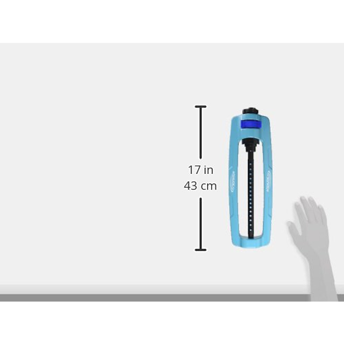 Aqua Joe SJI-OMS16 Indestructible Metal Base Oscillating Sprinkler with Adjustable Spray, 3600-Square Foot Coverage