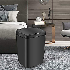 Smart Trash Home Kitchen Office Hotel Room Automatic Sensor Trash Can - Black