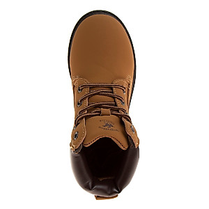 Josmo Hiking Outdoor Waterproof Lace-up Comfort (Little Big Kid) Construction Workboots, Wheat, 2 US Unisex