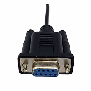 Mini USB to RS232 Serial Adapter, Dafensoy Right Turn Mini USB 5 Pin Male to DB9 Pin Female Serial Converter Cable, for Various Serial Devices and USB Mini Port Black 1.8M/6Feet