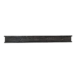 Rustic Mantle | Fireplace Mantel for Decor | Wood Mantel Shelf | Made in USA | Floating Shelf | Farmhouse Fireplace Surround | Long Shelf for Fireplace (Weathered Black, 60 Inch)