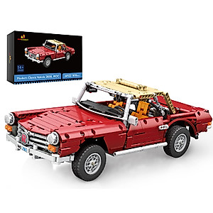 JMBricklayer Classic Convertible Model Car Kits 60122, Vintage Sports Car Building Set with Shock Springs, Transformable Advanced Collector's Car Model, Great Gift Idea for Teens and Adults (1578 Pcs)