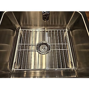 SOFINNI Sink Protectors for Kitchen Sink with White Coating Sink Grate Insert Grid Sink Bowl Drying Rack Small (10.5" x 12.5")