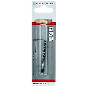 Bosch 2608596300 Standard Wood Drill Bit, 3mm x 30mm x 60mm, Blue
