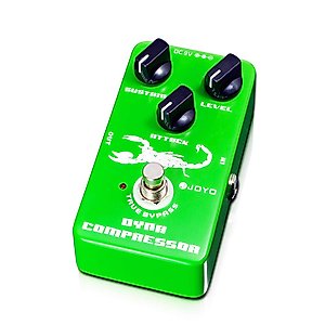 JOYO Dyna Compressor, JF-10 Model for Electric Guitar & Bass, Classic Ross Re-creation, Low Noise, True Bypass