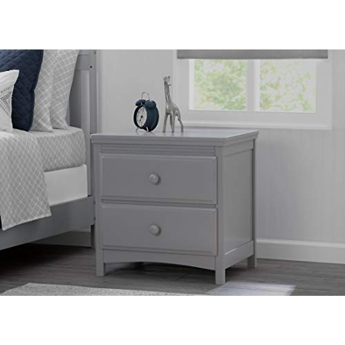 Delta Children Emerson Nightstand, Greenguard Gold Certified, Grey