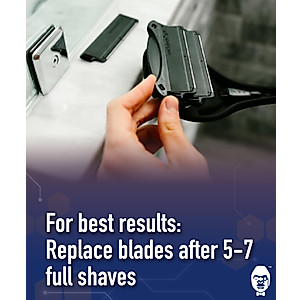 Bakblade 2.0 Refill Cartridges Bundle, Back Hair & Body Shaver Replacement Cartridges, Extra-Wide Wet Dry & Disposable Razor Blades (6 Blades)