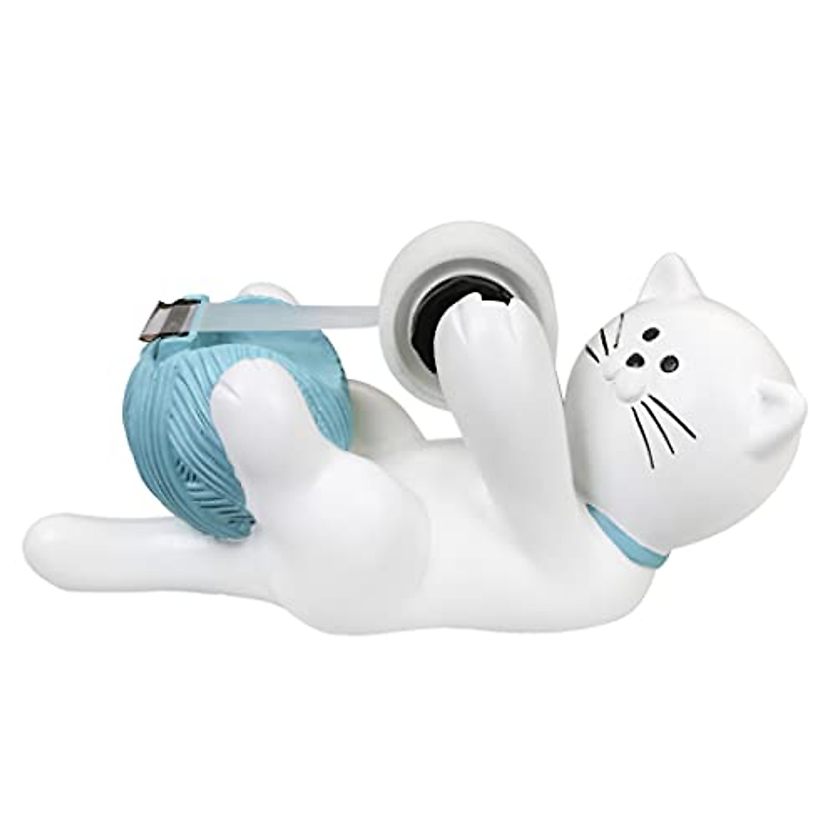 Chapman & Grand Kitty Cat Tape Dispenser (White/Turquoise), Patent Pending