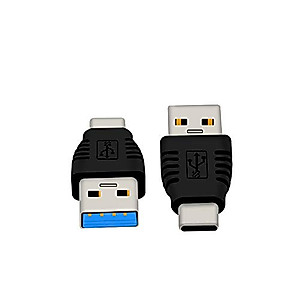 rgzhihuifz Type-C Male to USB3.0 Male Adapter，USB C to USB A 5G 3A Converter, USB 3.1 AM to CM Support Data Synchronization and Charging, Suitable for Mobile Phones, Computers,2-Pack