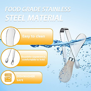 5 Pieces Serving Utensils Including 3 Pieces Butter Cheese Spreader 2 Pieces Sugar Tongs Ice Tongs Kitchen Tongs Stainless Steel Serving Tongs Sugar Cube Tongs for Tea Party Desserts Coffee Bar
