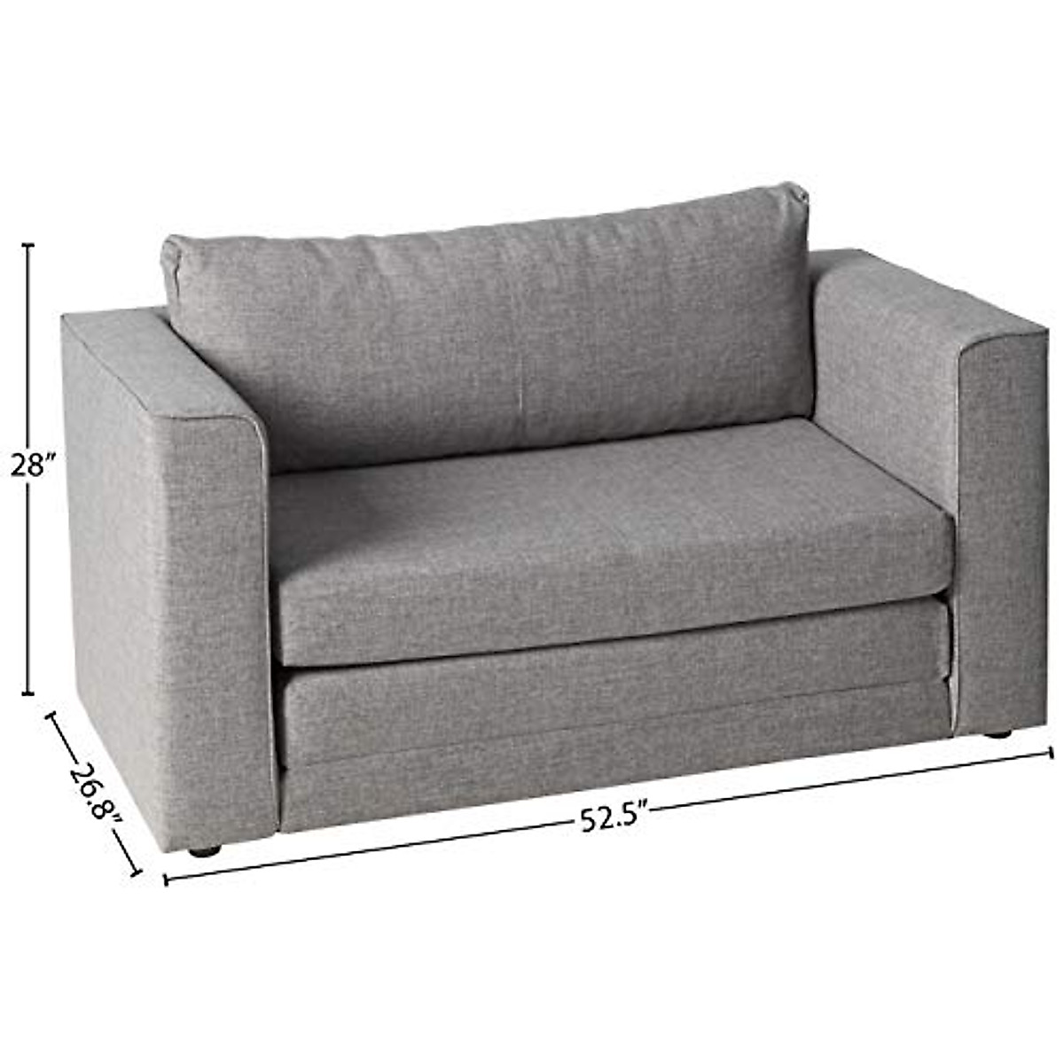 Gold Sparrow Corona Convertible Loveseat Sleeper, Ash