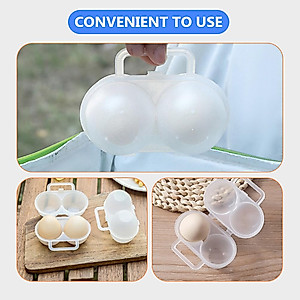 ULTECHNOVO Outdoor Egg Holder, 2 Pcs Egg Storage Box Portable Camping Egg Carrier 2 Eggs Case Egg Storage Container for Hiking Outdoor Kitchen Tools Portable Storage Box