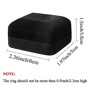 GBYAN Wedding Ring Box for Ceremony Velvet Couple Ring Box with LED Light Double Slot Jewelry Box for Engagement