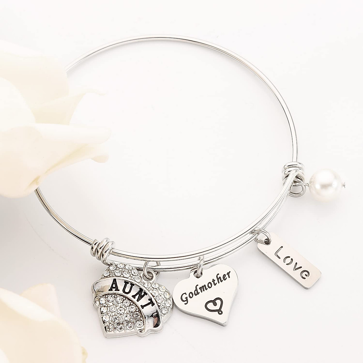 HUTIMY Godmom Gifts Bracelet from Godchild Godmother Bangle Bracelets Godmother Jewelry Gift Godmother Charm Bracelet
