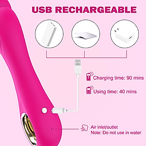 Realistic Dildos Adult Sex Toys - BGGOOD Inflatable Vibrator Dildos with 9 Vibration & 5 Inflatable, Clit G Spot Nipple Stimulation for Woman Dildo for Sexual Pleasure(Pink)