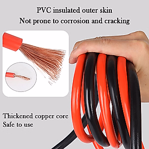 67" 150A Heavy Battery Duty Jumper Cables - Alligator Clips Electrical Battery Clamps for Emergency Roadside Assistance - Universal Jumper Cables for Car Truck Van Bus