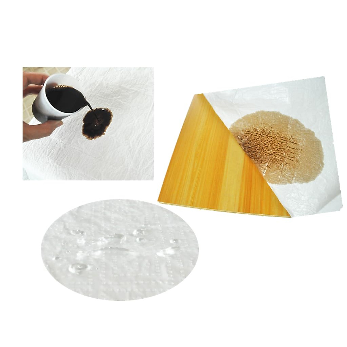 Paper Tablecloths for Rectangle Tables 5 Pack,White Disposable Paper Tablecloth, 3 Ply Paper & Plastic 54" x 108" Tablecover, Table Cloth for Various Occasions Parties, Indoor & Outdoor Banquet Use