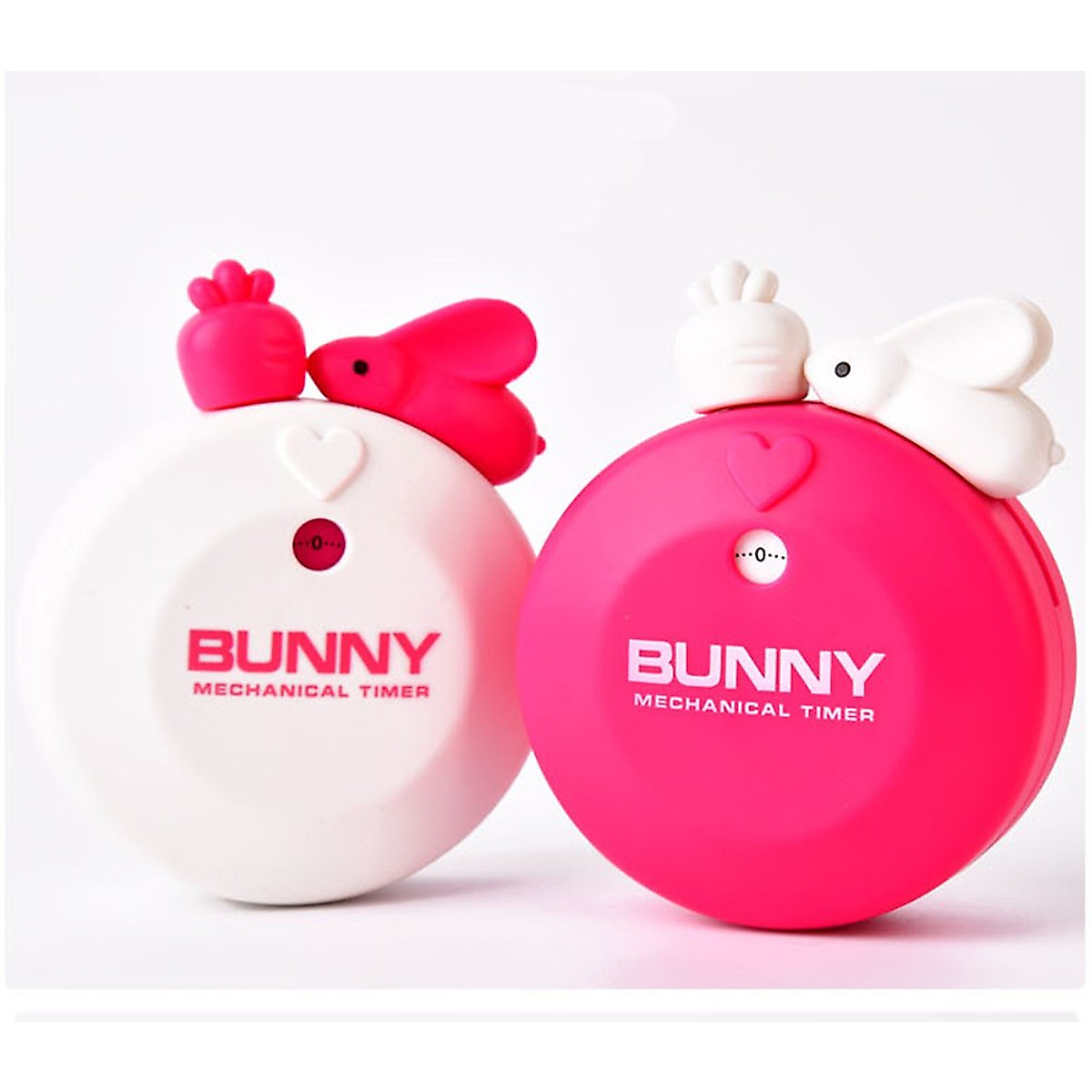 Golandstar Cute Cartoon Bunny Timers 60 Minutes Mechanical Kitchen Cooking Timer Clock Loud Alarm Counters Mini Size Manual Timer (Rose)