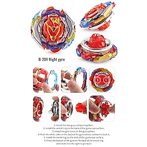 OBEST Bey Stadium Battling top Burst B-201/B-195 Battling Tops Set with 2 Launchers, Battle Arena with launchers for Gyro Fighting, Gifts for Kids