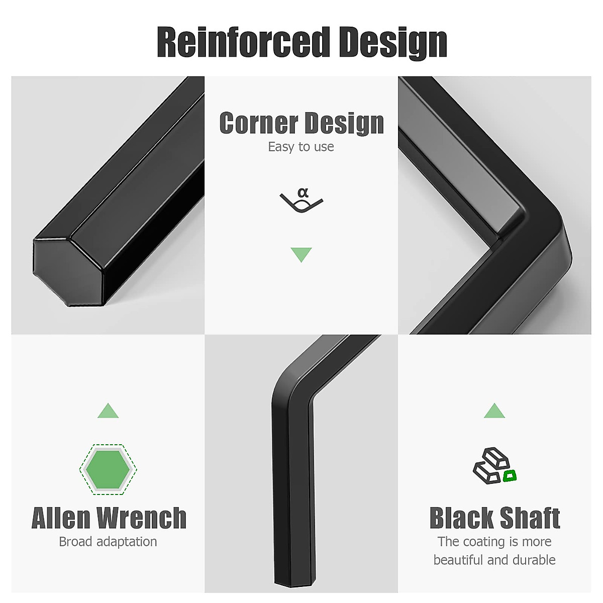 Mellbree Garbage Disposal Wrench, 2-Pack Garbage Disposal Allen Wrench Tool Badger Compatible with InSinkErator Garbage Disposal to Unjam Kitchen Sink Food Garbage Disposal Clogging, Black