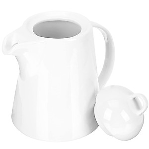 GRIRIW Milk Jug Red Teapot Coffee Cafeteras Expresso Espresso Coffee Machine Porcelain Coffee Pot Household Water Pot Japanese Teapots Home Accessory Espresso Pot Ceramics White
