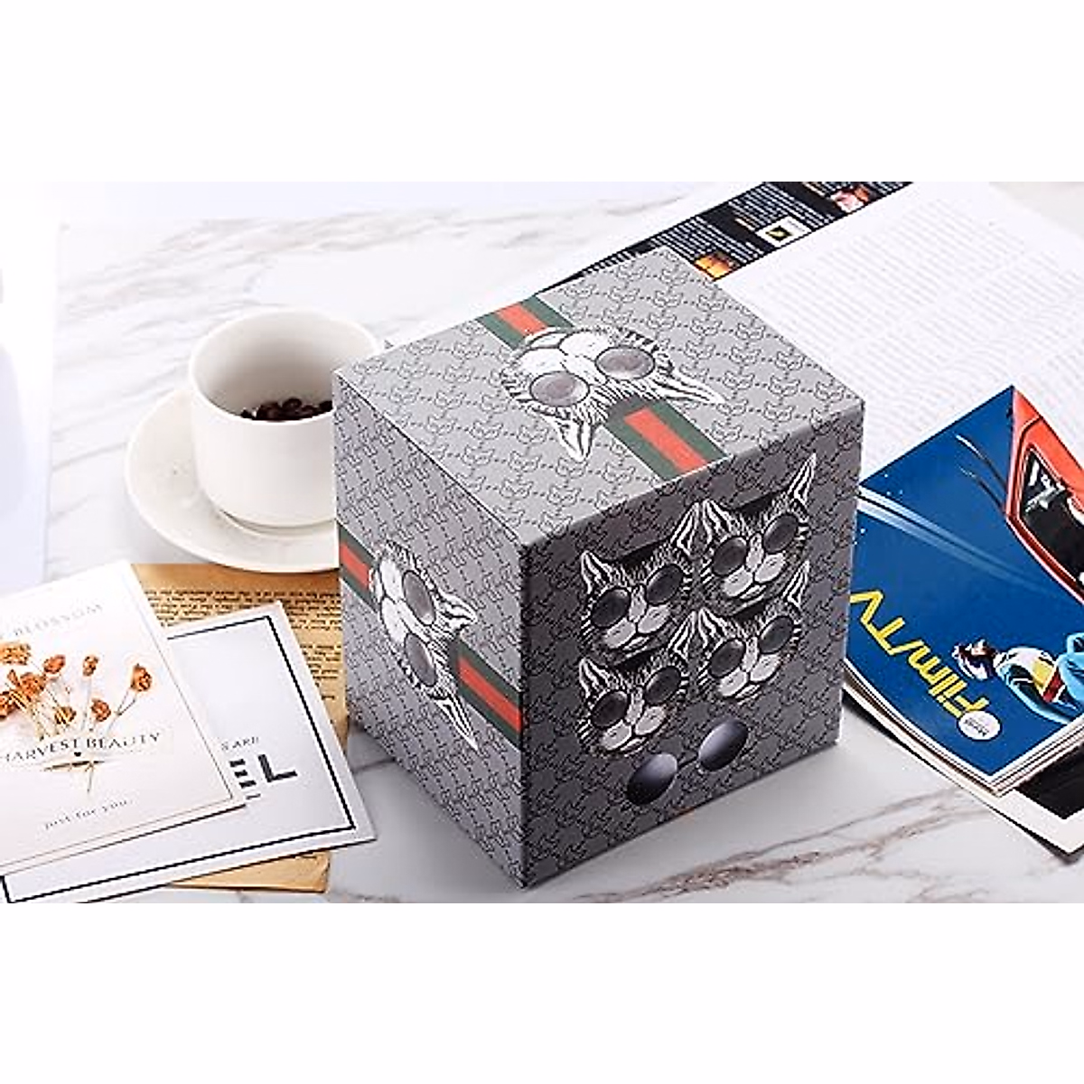 tihox Wireless Audio Cat Head Bluetooth Speaker Personalized Wireless Speaker Gift Portable Indoor and Outdoor Audio