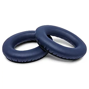 WC Wicked Cushions Upgraded Replacement Ear Pads for Bose QC35 & QC35ii (QuietComfort 35) Headphones & More - Softer Leather, Luxurious Memory Foam, Added Thickness, Extra Durability | Midnight Blue