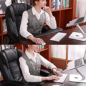 FUZADEL Ergonomic Clamp On Keyboard Tray Desk Extender Foldable Elbow Rest Pad for Desk Keyboard Extender Desk Armrest Mount Under Desktop Height Adjustment (Large)