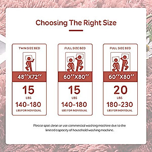 Sivio Weighted Blanket for Adult 20lbs, Shaggy Faux Fur and Soft Sherpa Weighted Throw Blankets Full Size Cozy Weighted Blankets for Men Women Deep Sleep, 60 x 80 Inches