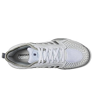 K-Swiss Men's Pickleball Supreme Shoe, White/High Rise/Black, 9 M