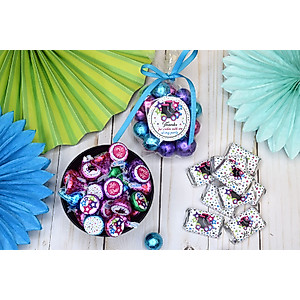 Let's Roll Star Roller Skating Birthday Party Sticker Bundle Kit - 429 Pieces!!! Includes 60 2" Circle Stickers for Favors & Bags, 45 Mini Candy Wrappers, & 324 Round Kiss Stickers by Amanda Creation