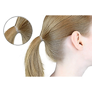 Hair Elastics - STRONG - REUSEABLE Clear Premium- 30mm, 2 Packs of 70 Total of 140 Rubbers by ElasticU