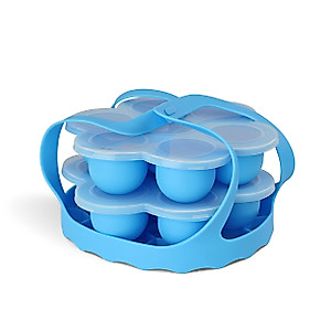 7Penn Silicone Egg Bite Molds Compatible with Instant Pot - 2-Pack Sous Vide Egg Bite Maker Accessory and Lifting Sling